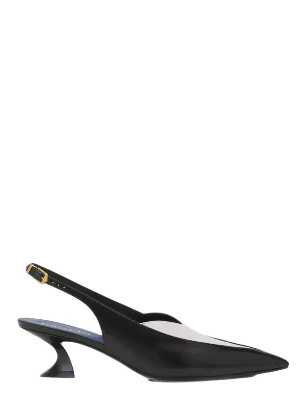 LANVIN Two-tone Pointed-toe Slingback Pumps - Black