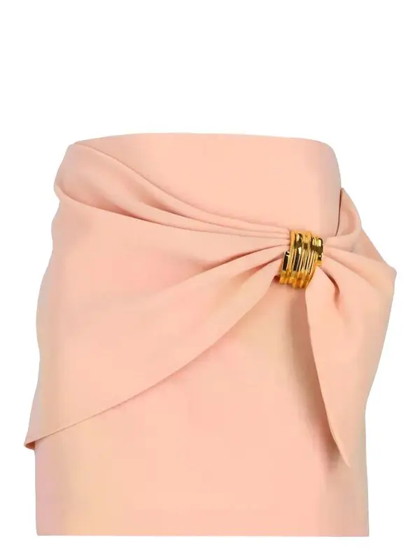Elisabetta Franchi Draped Detail Mini Skirt - Pink
