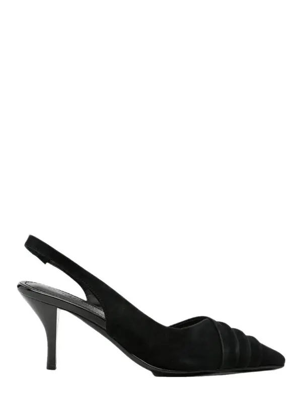 SERGIO MORETTI FIRENZE Ruched Slingback Pumps - Black