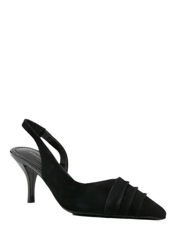 SERGIO MORETTI FIRENZE Ruched Slingback Pumps - Black