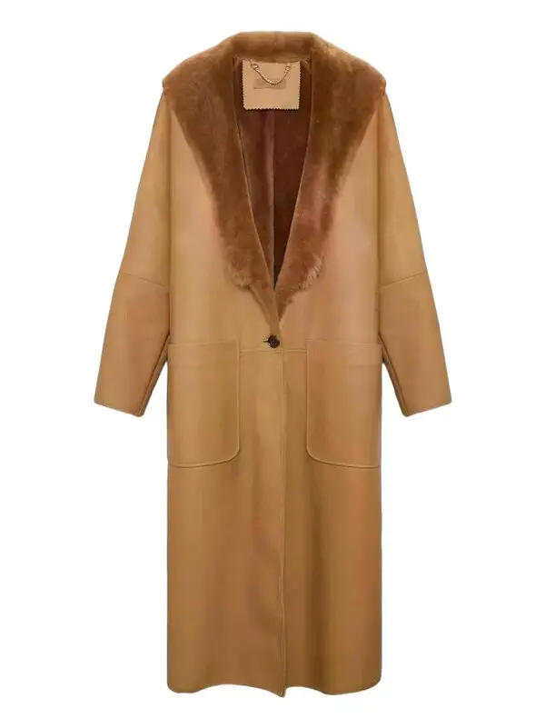 Dorothee Schumacher Leather Coat - Neutrals