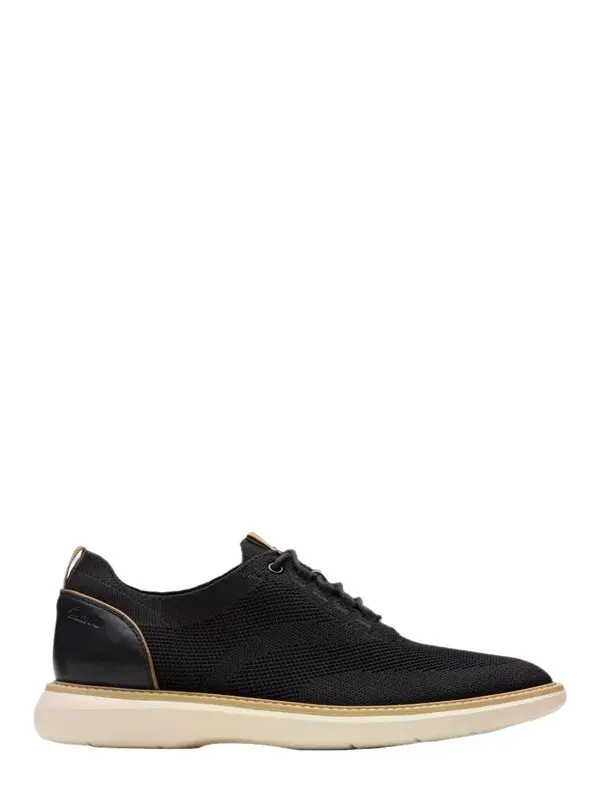 Clarks Brantin Knit Lace-up Sneakers - Black