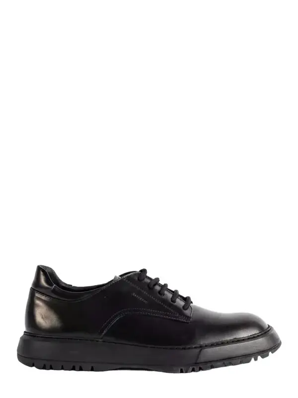 REFERENC Leather Derby Shoes - Black