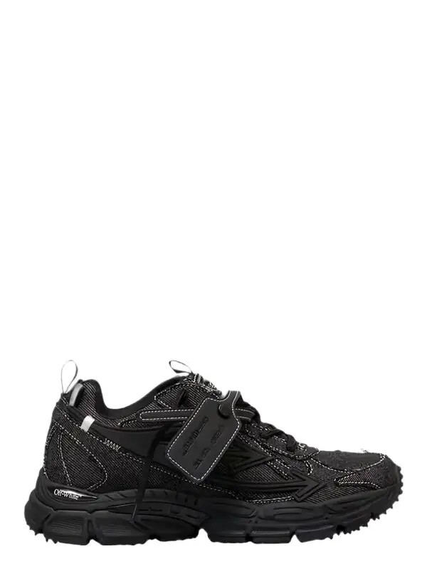 Off-White Denim Sneakers With Signature Arrows Motif - Black