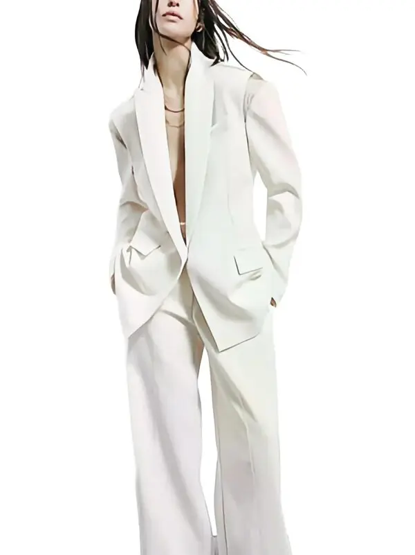 Patrizia Pepe Oversized Cut-out Blazer - Neutrals