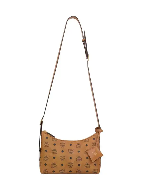 Mcm Aren Monogram Shoulder Bag - Brown