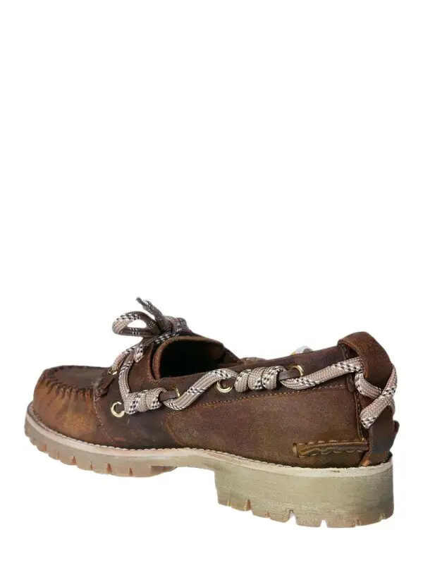 GOLDEN GOOSE Waxed-suede Loafers - Brown