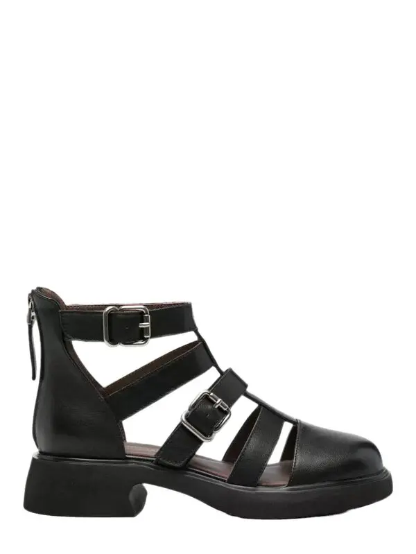 SERGIO MORETTI FIRENZE Caged Sandals With Buckle Fastening - Black