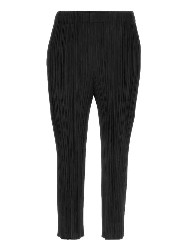 Issey Miyake Plissé-effect Trousers - Black