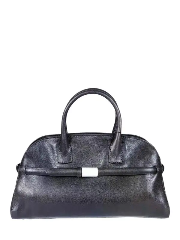 Orciani Aura S Leather Satchel Bag - Brown