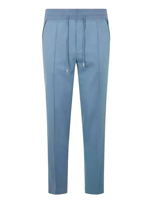 MOORER Drawstring Slim-fit Track Pants - Blue