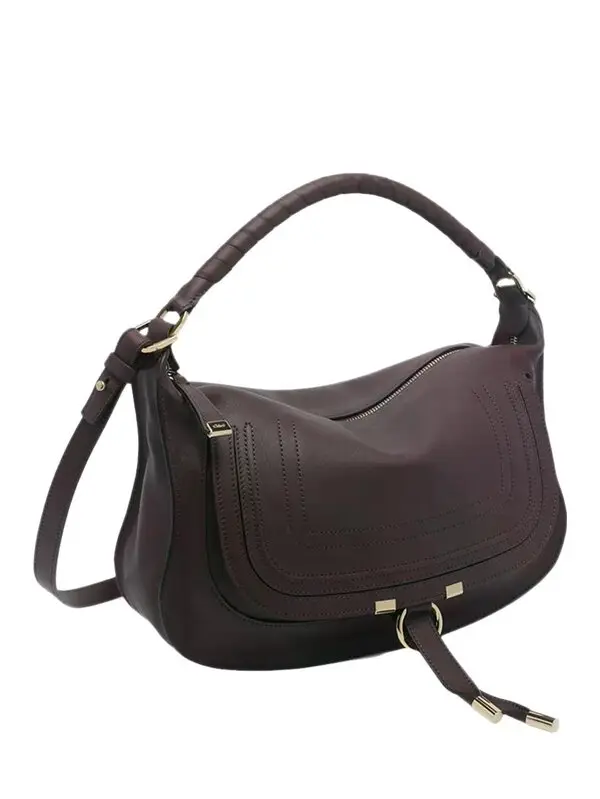 Chloé Small Marcie Leather Shoulder Bag - Brown