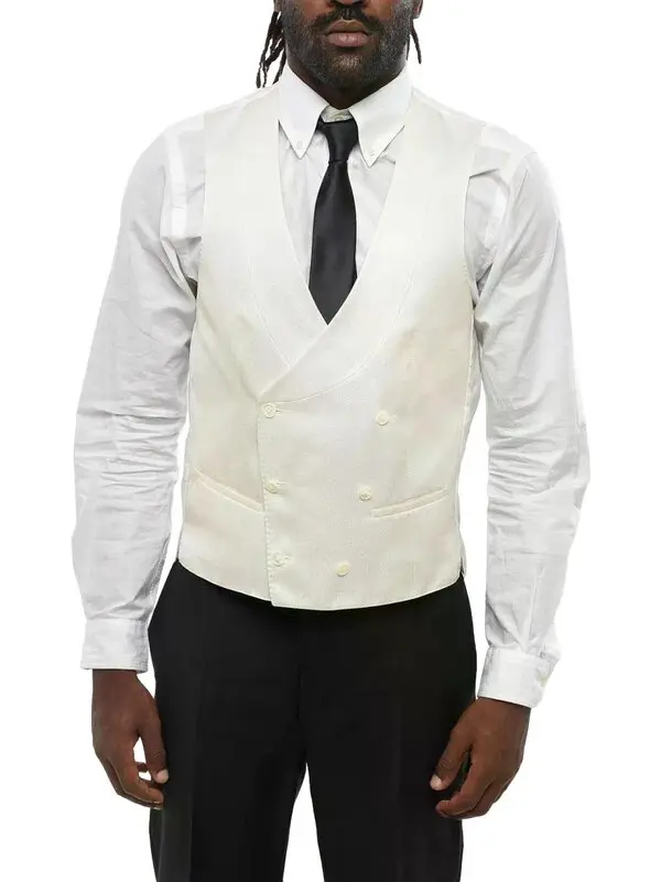 Corneliani Double-breasted Silk Waistcoat - Neutrals