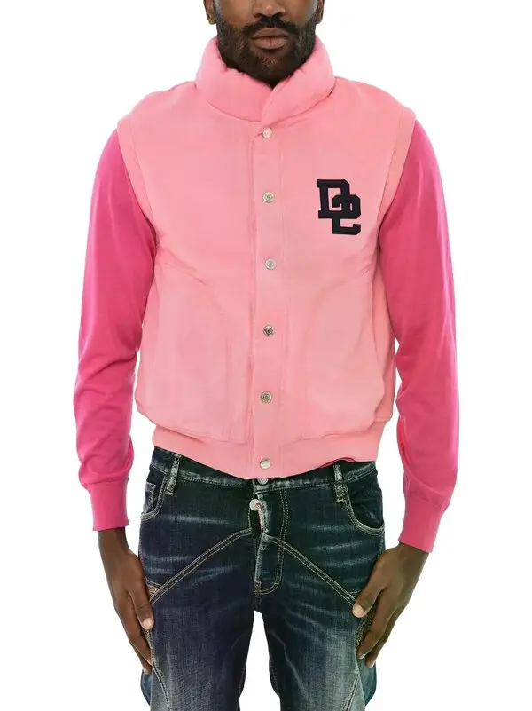 Dsquared2 Logo Print Snap-button Sweater - Pink