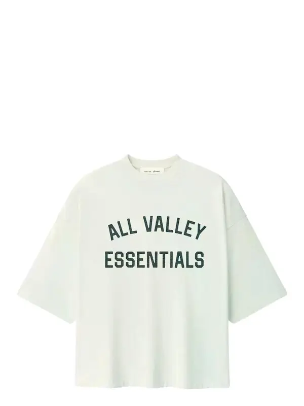 Fear Of God Merch Tee Logo-print Drop-shoulder T-shirt - Neutrals