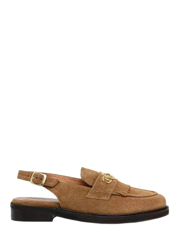 JONAK PARIS Delphy Fringed Horsebit Slingback Loafers - Brown