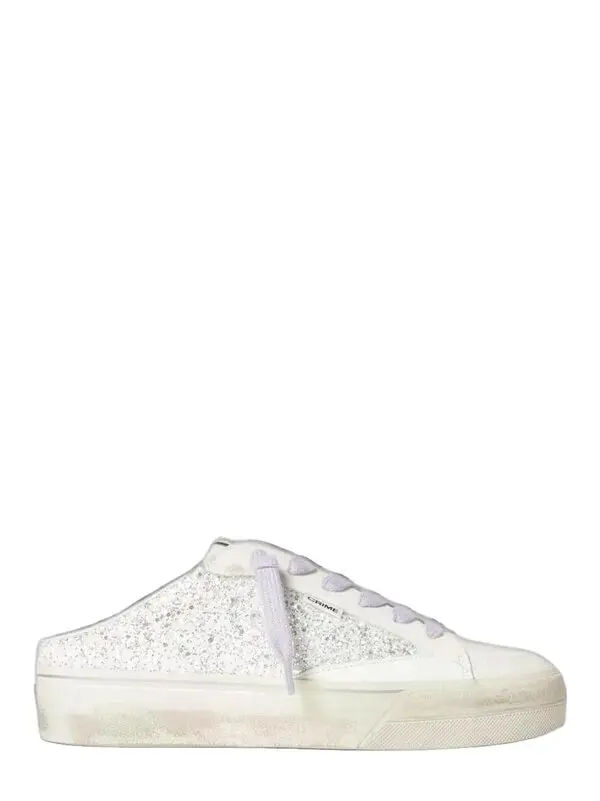 CRIME LONDON Soho Sabot Glitter Sneakers - Silver