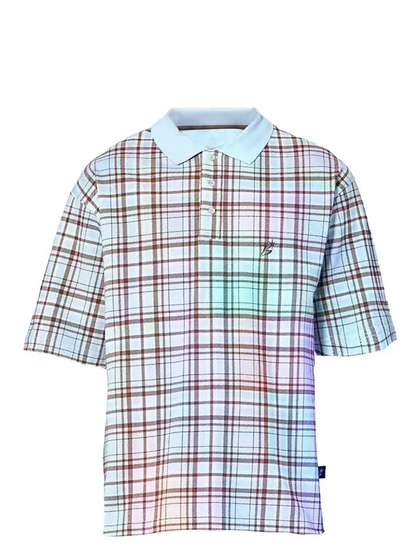 BOTT Check-pattern Polo Shirt - Blue