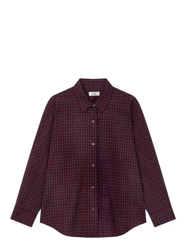 STUDIO TOMBOY Check-pattern Cotton Shirt - Red