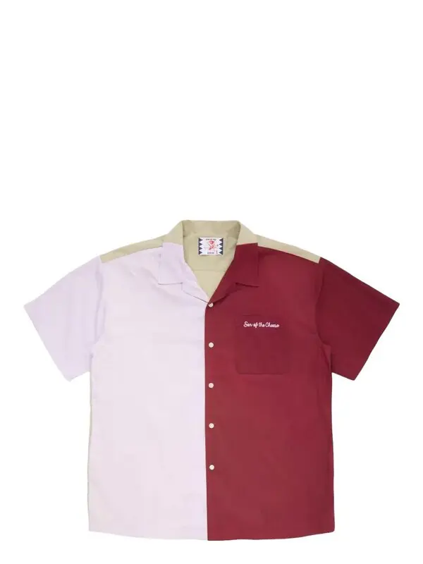 SON OF THE CHEESE Colour-block Camp-collar Shirt - Neutrals
