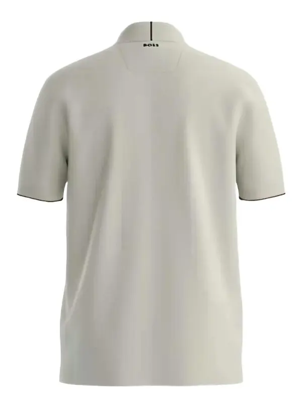 BOSS Zip-fastening Regular-fit Polo Shirt - Neutrals