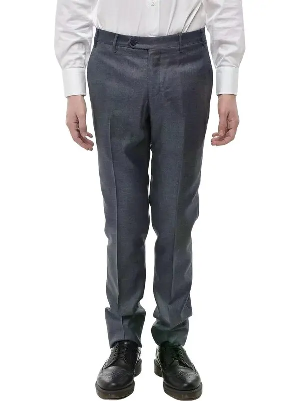 Corneliani Silk-blend Belt-loop Trousers - Grey