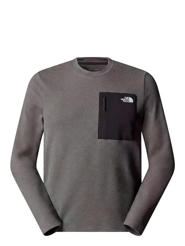 The North Face Logo-print Zip-pocket Sweater - Grey