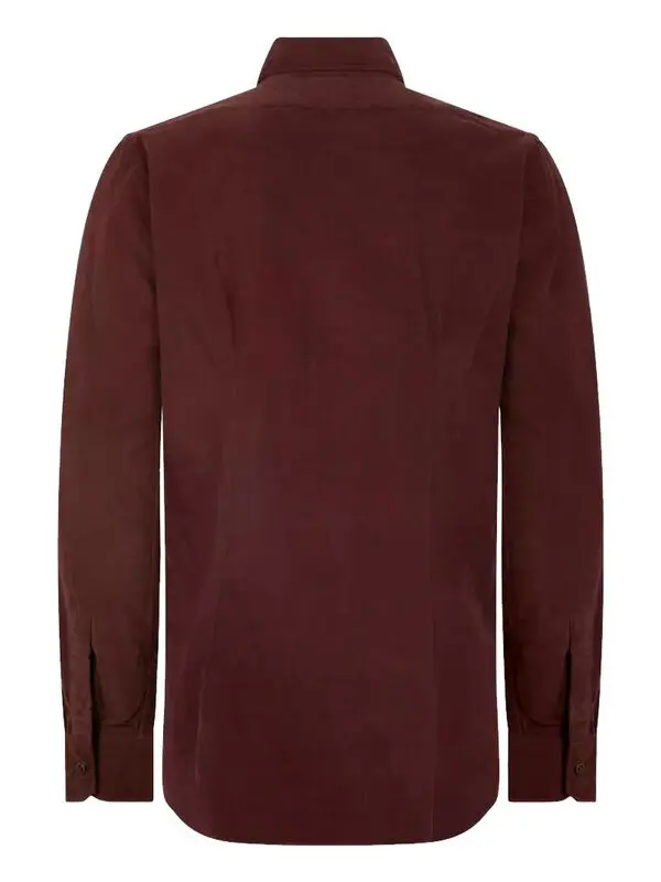 MOORER Corduroy Long-sleeve Shirt - Red