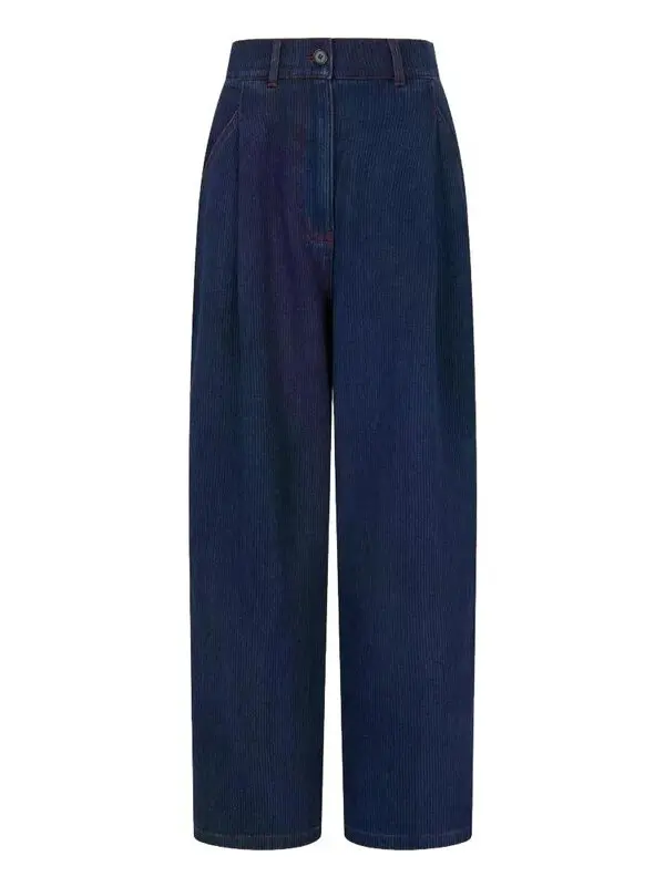 STUDIO TOMBOY Corduroy Pleated Trousers - Blue