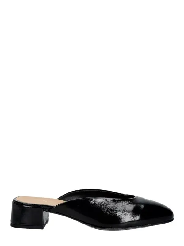 JONAK PARIS Patent Finish Leather Mules - Black