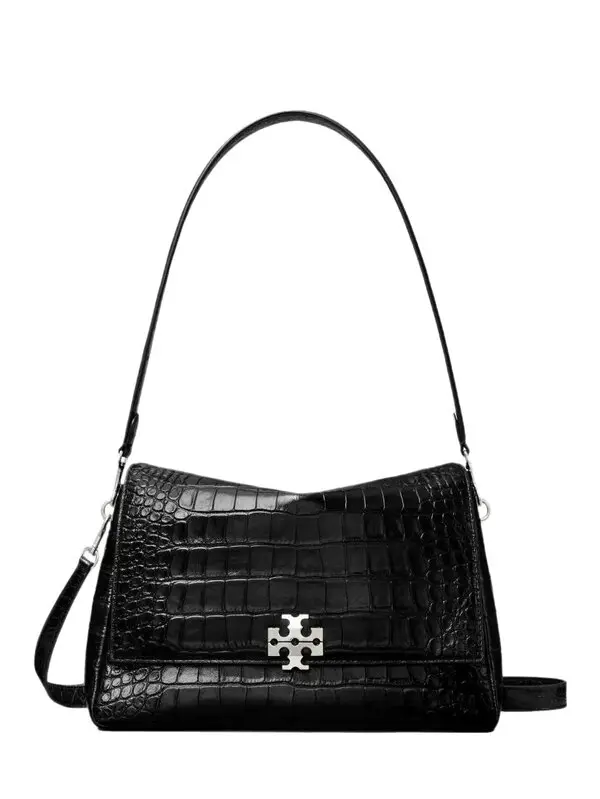 Tory Burch Croc-effect Logo Plaque Tote Bag - Black