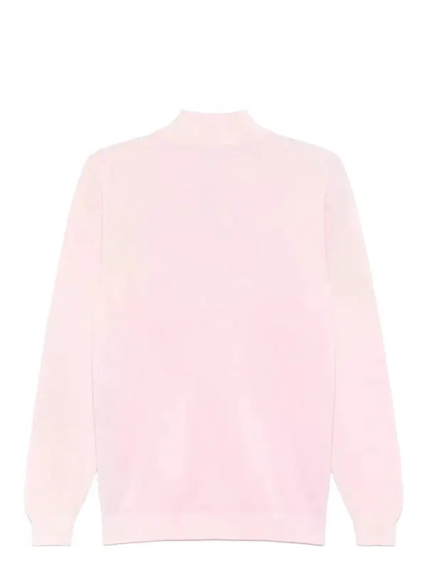 Fedeli Organic Cotton Mock Neck Top - Pink