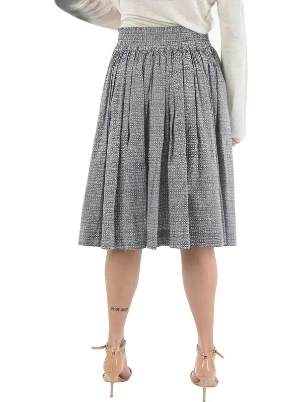 Woolrich Midi Skirt With Diamond Pattern - Blue