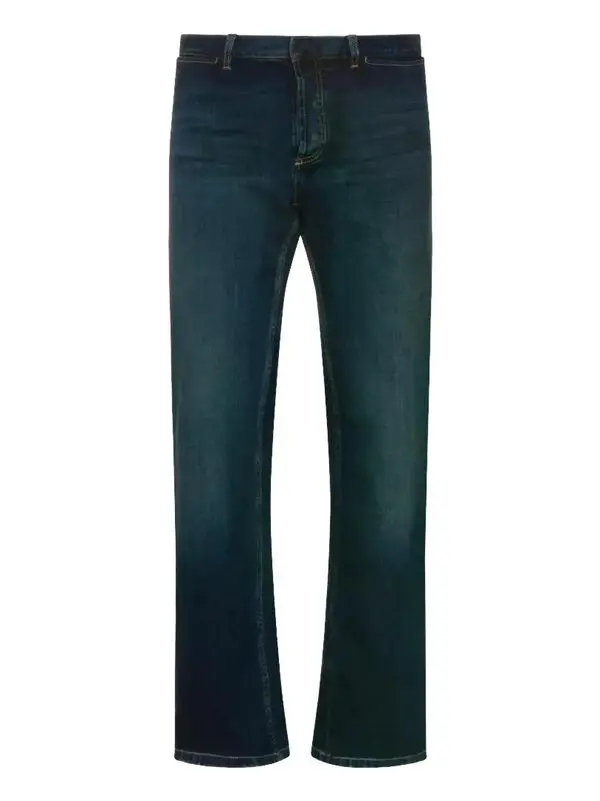 Gucci Faded Effect Straight Leg Jeans - Blue