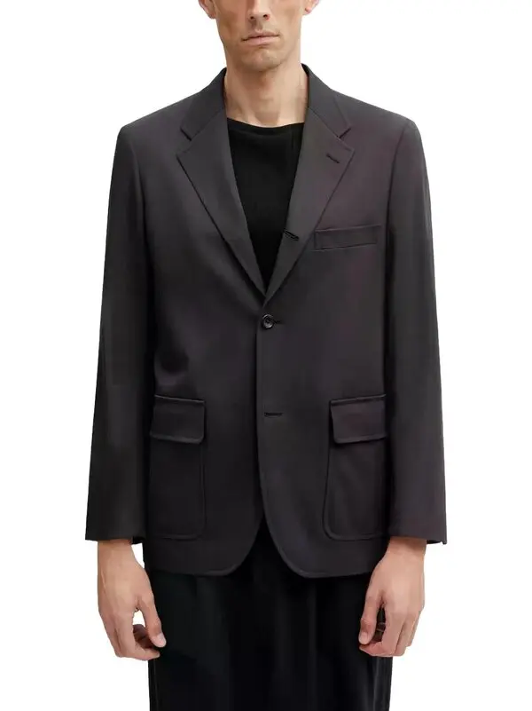 BEAMS Single-breasted Flap-pocket Blazer - Black