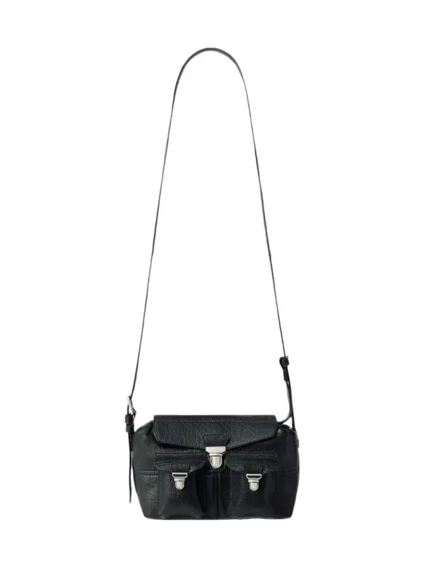 LEMAIRE Mini Soft Gear Bag In Bubble Lambskin - Black