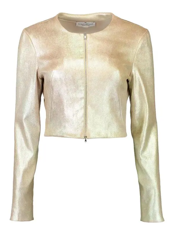 SUSAN BENDER Leather Jacket - Gold
