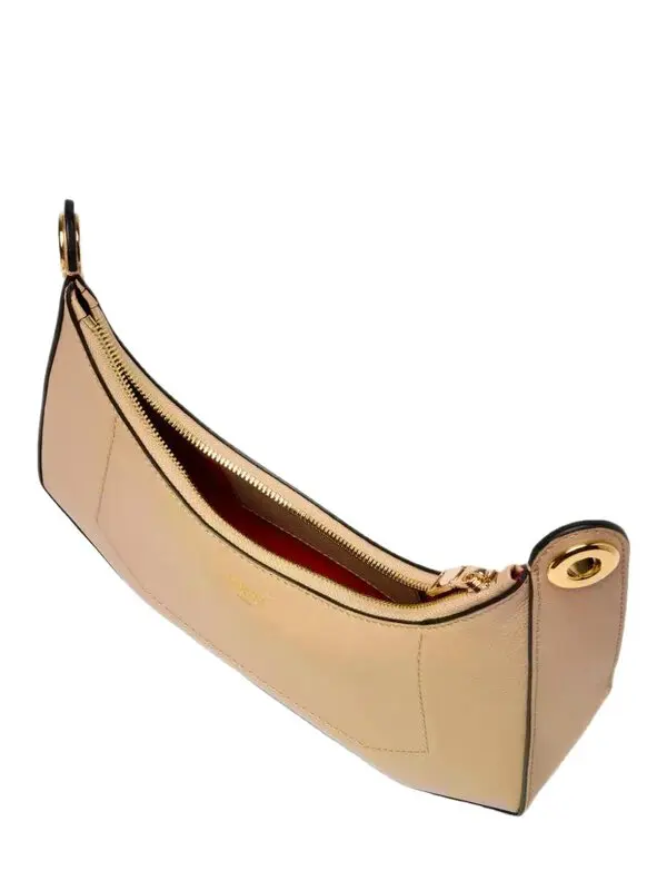 LANCEL Zip Buckle-detail Curved Shoulder Bag - Neutrals