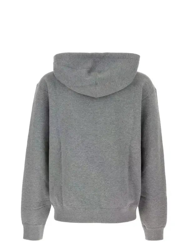 JIL SANDER Cotton Drawstring Hoodie - Grey