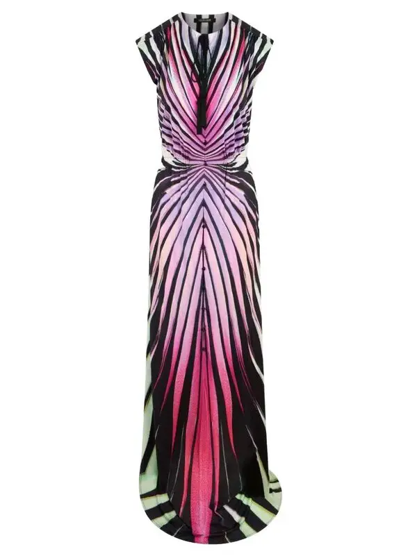 Roberto Cavalli Ray Of Paradise" Printed Maxi Dress - Black