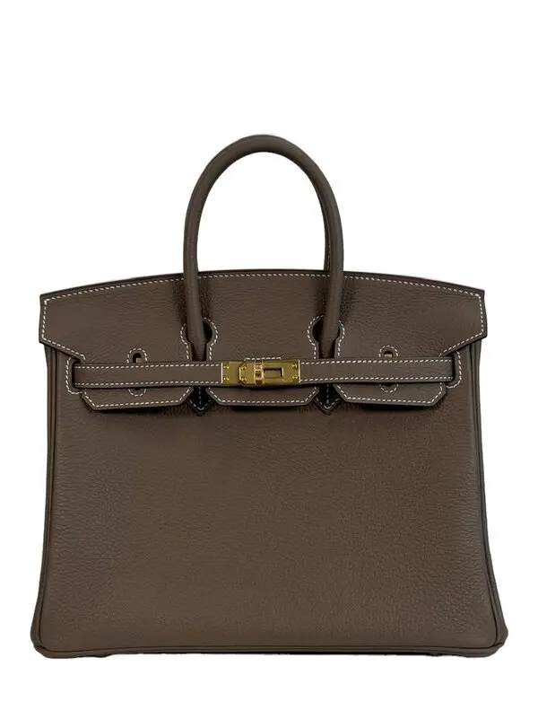 Hermès Birkin 25cm Etoupe Togo Leather With Gold Hardware - Brown