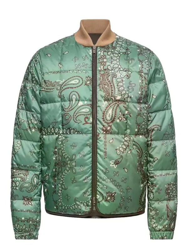 Moncler Chalvron Paisley-print Reversible Jacket - Green