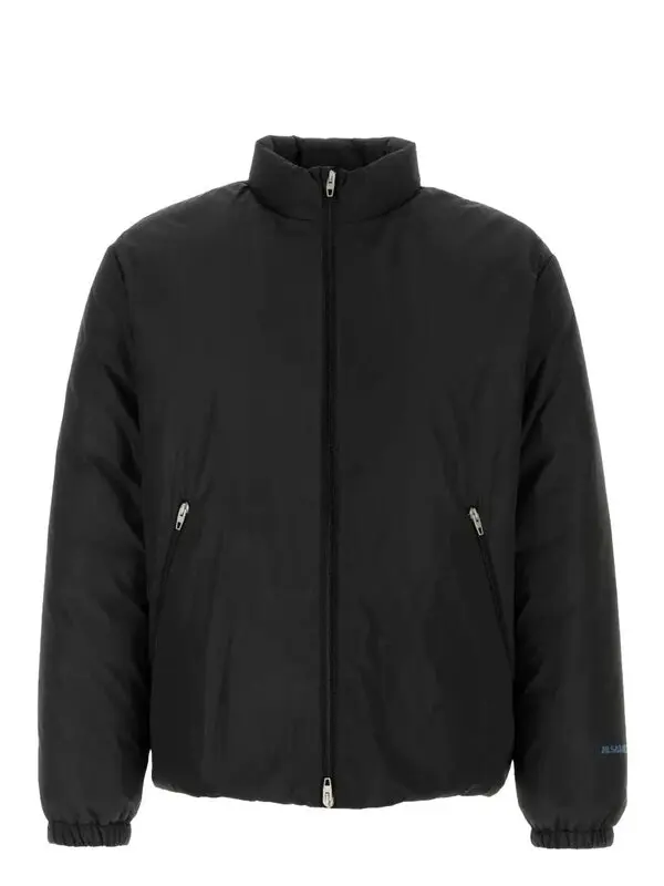 JIL SANDER High Neck Zip-up Padded Jacket - Black