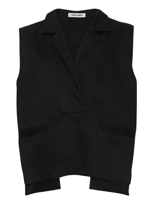 Henrik Vibskov Auto Lapel-collar Vest - Black