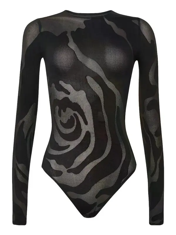 Wolford Rose Shadow Bodysuit - Black