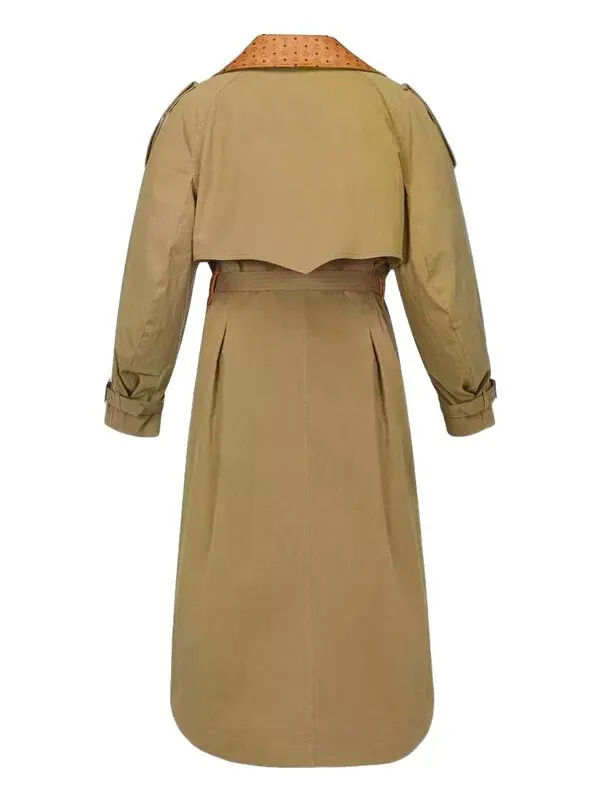 Mcm Double-breasted Trench Coat - Neutrals