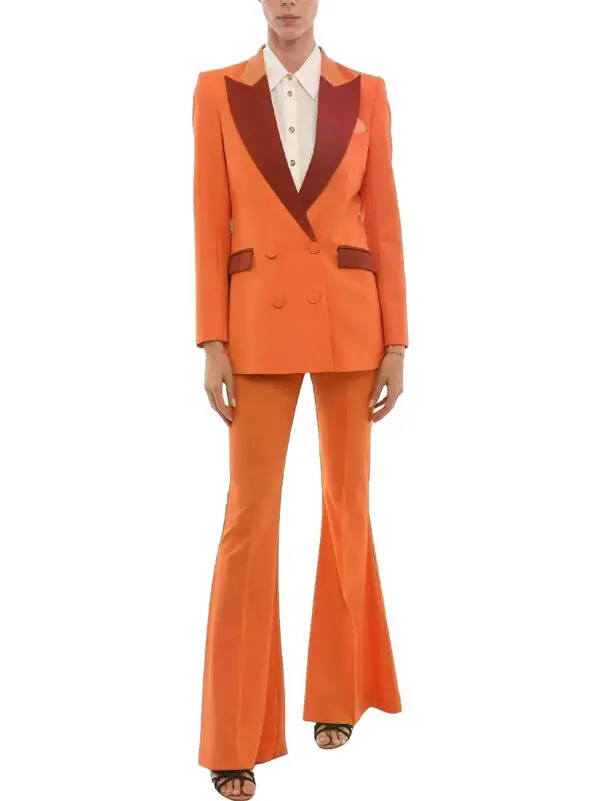 HEBE STUDIO Bianca Double-breasted Blazer - Orange