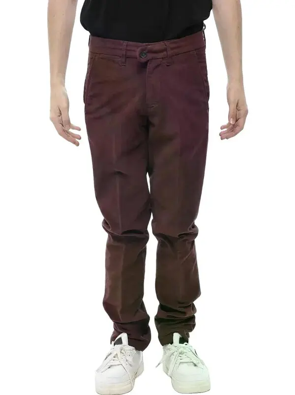Corneliani Burgundy Slim-fit Trousers - Red