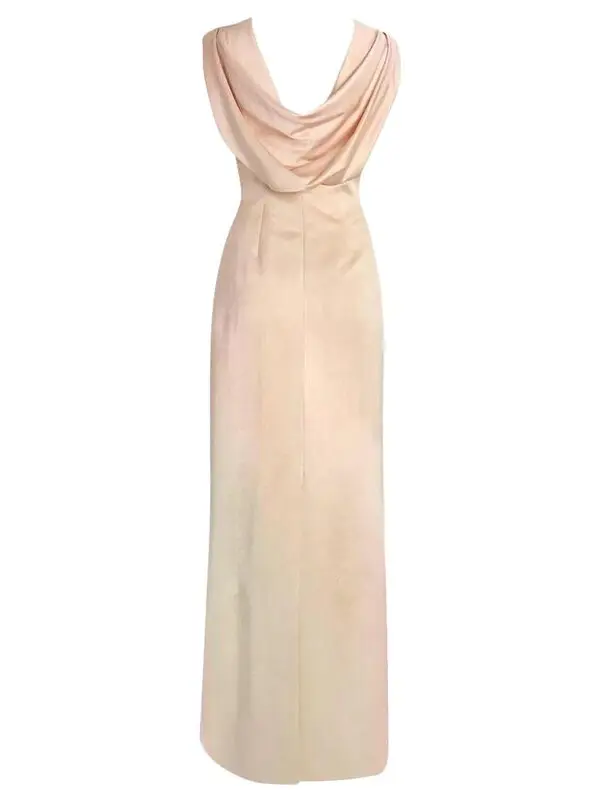 Erdem Embroidered Draped Gown Maxi Dress - Neutrals