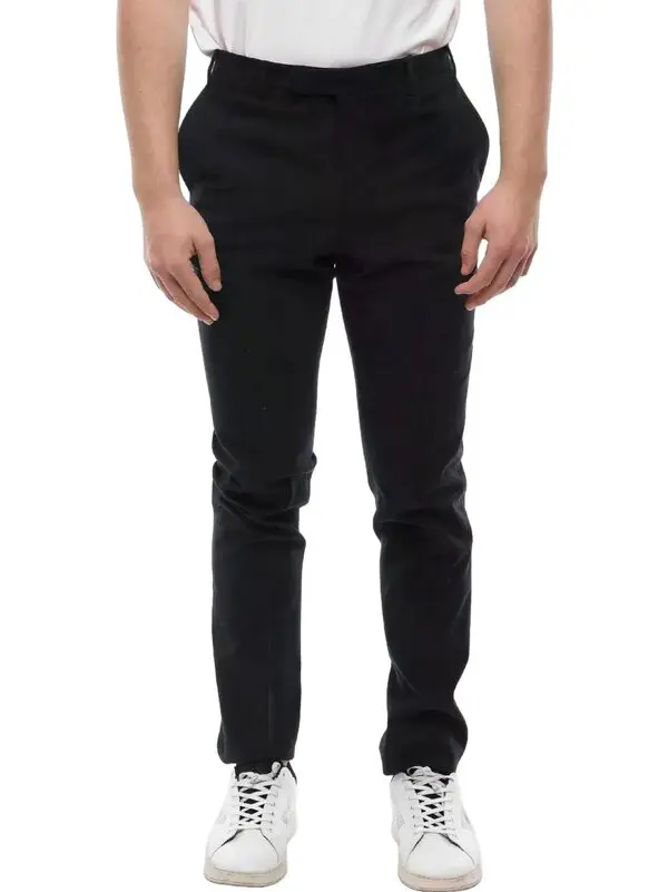 Corneliani Flat-front Chino Trousers - Blue